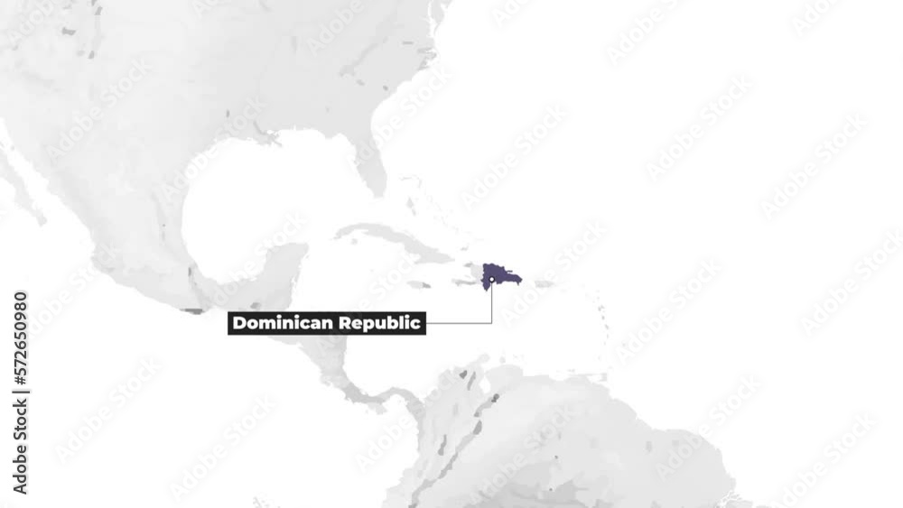 World map showing Dominican Republic. Dominican Republic pops up after ...