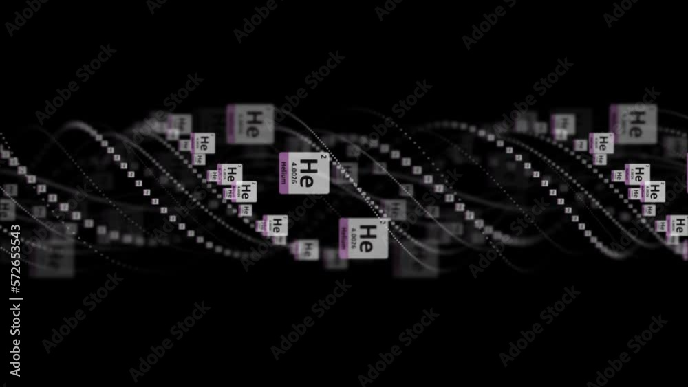 HELIUM Molecule Symbol, Chemistry Periodic Table, Animation, Background ...
