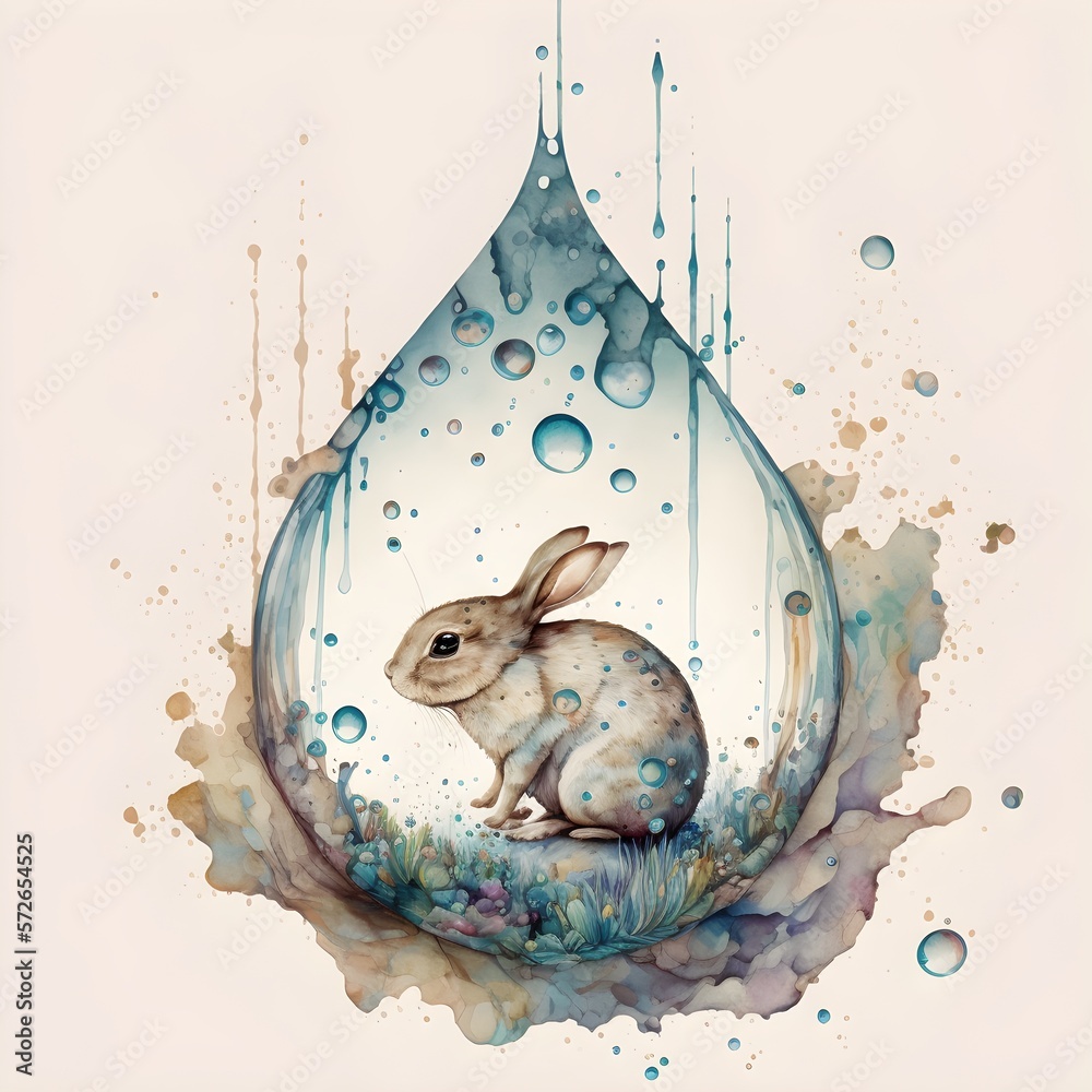 Watercolor Rabbit, Rabbit Art, Rabbit Painting, Rabbit Illustration ...