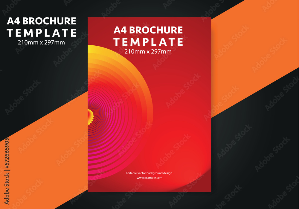 A4 Brochure Background design template vector, Flyer template for ...