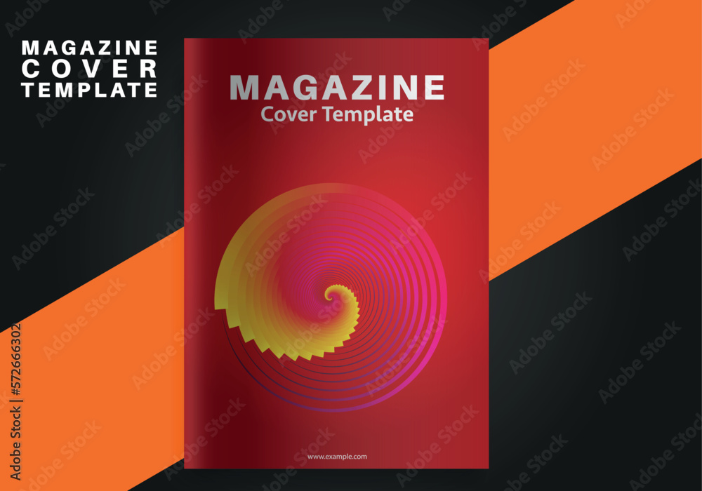 Magazine cover, Annual report design template vector, Leaflet ...