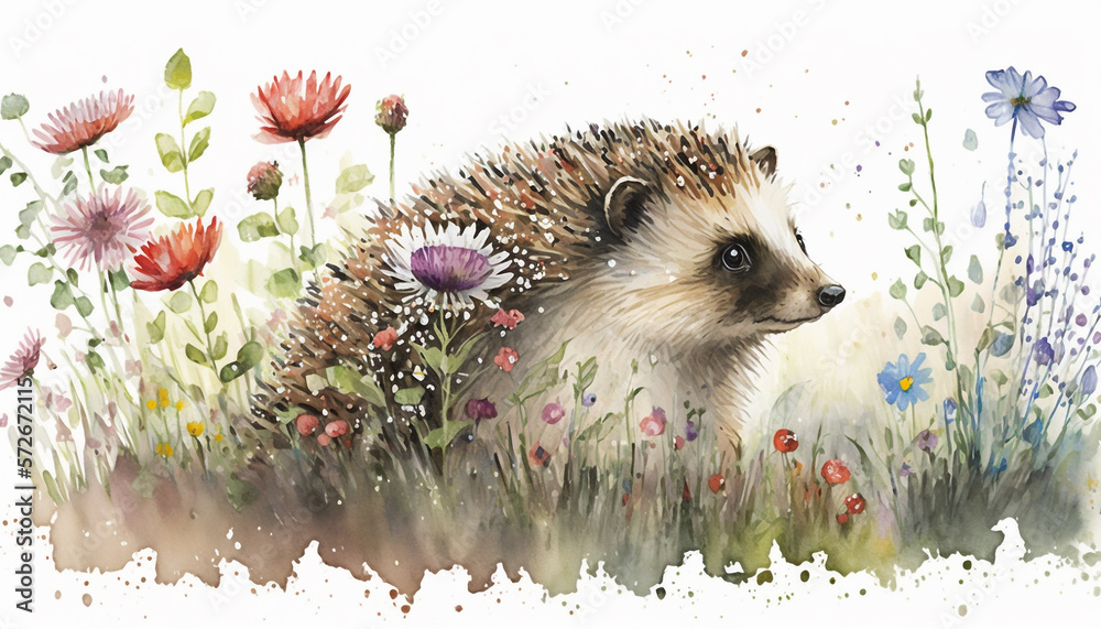Cute Hedgehog Painting