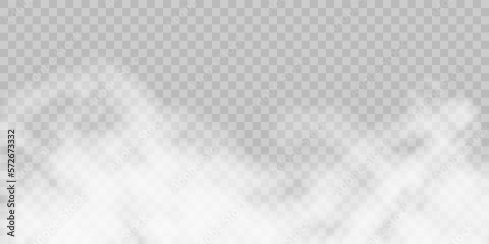 Fog effect isolated on transparent background layer. Stock royalty free ...