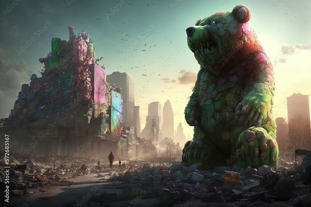 post-apocalyptic world where the remnants of society are being overrun ...