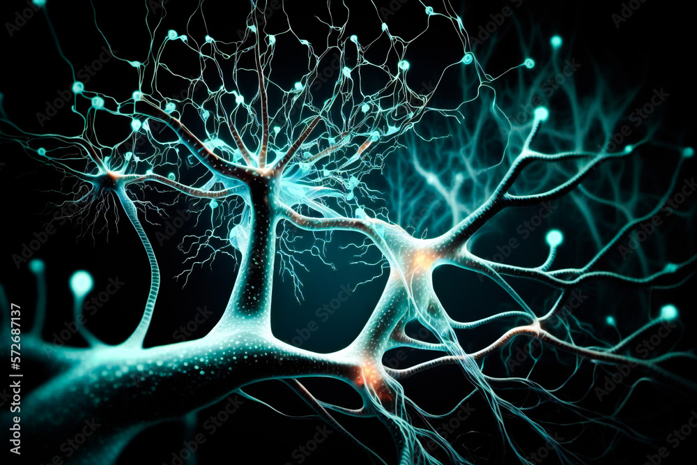 Anatomy background with nerves, ai generated Stock Illustration | Adobe ...