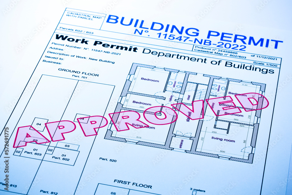 Approved Buildings Permit concept with approved residential building ...