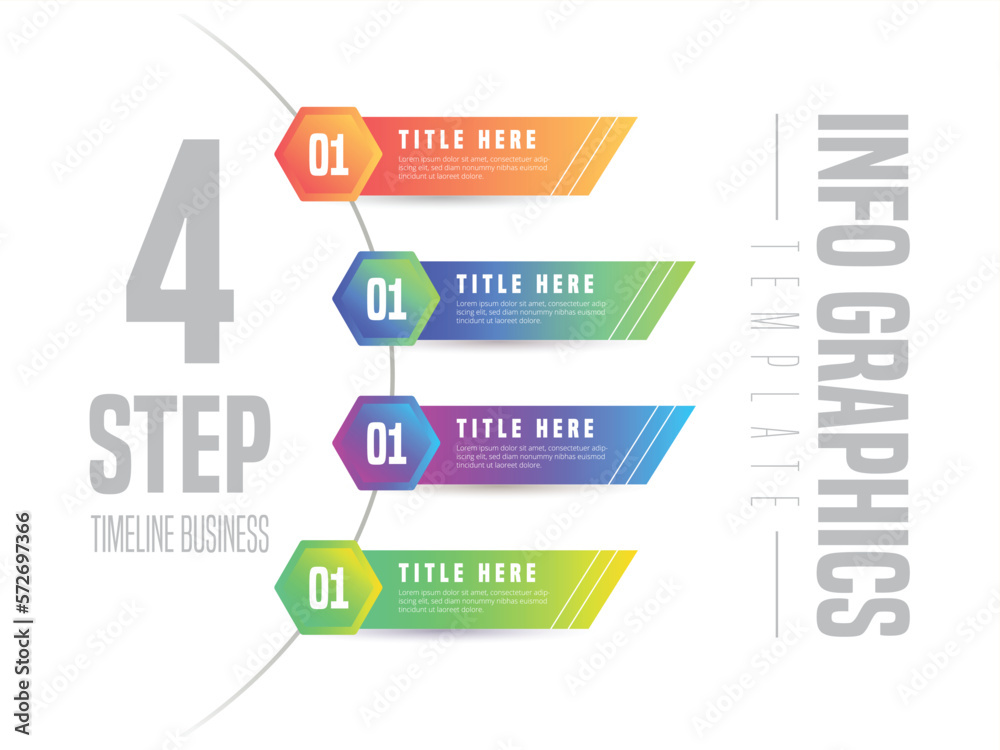 Abstract infographic showing the 4 point process of a business plan ...