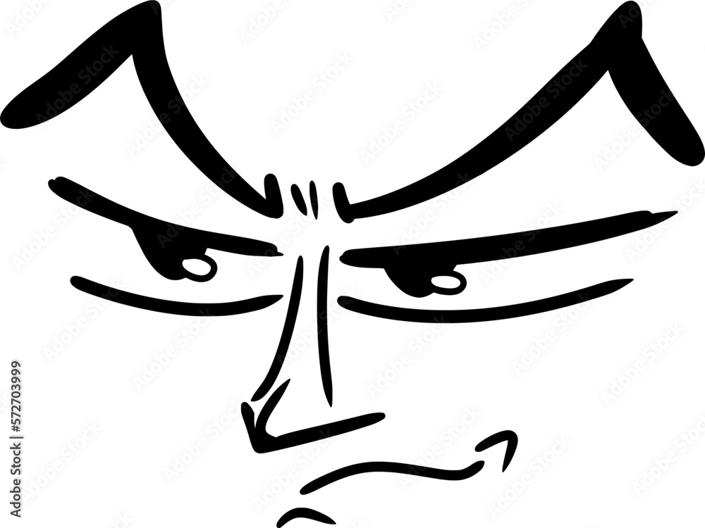 Vector drawing of human eyes with noses and eyebrows.Emotional ...