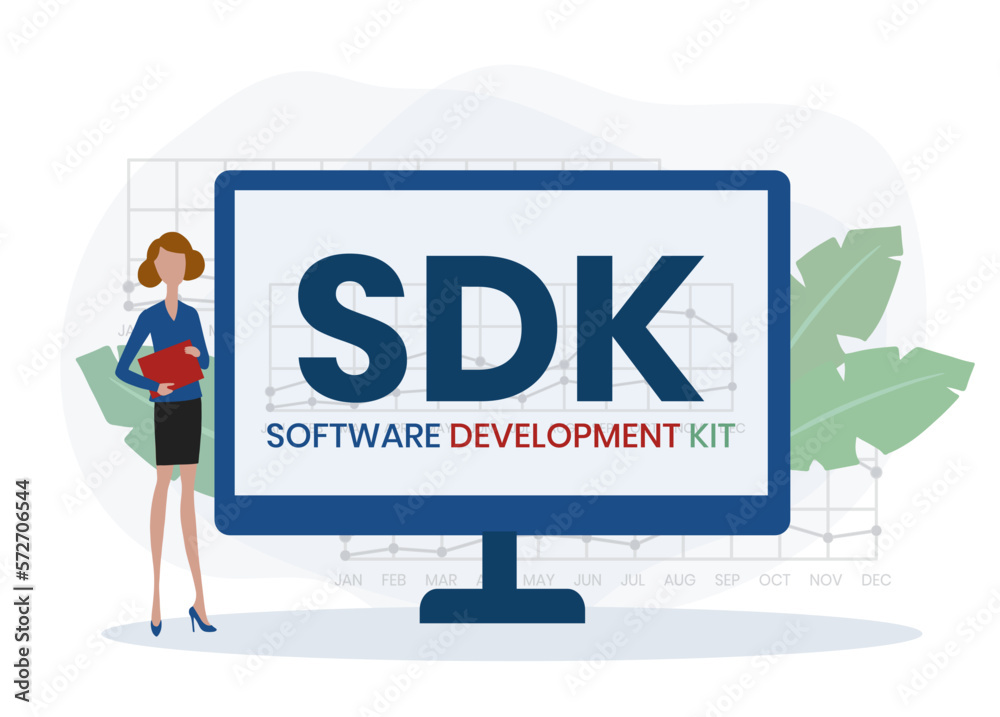 Vecteur Stock SDK - Software Development Kit acronym. business concept ...