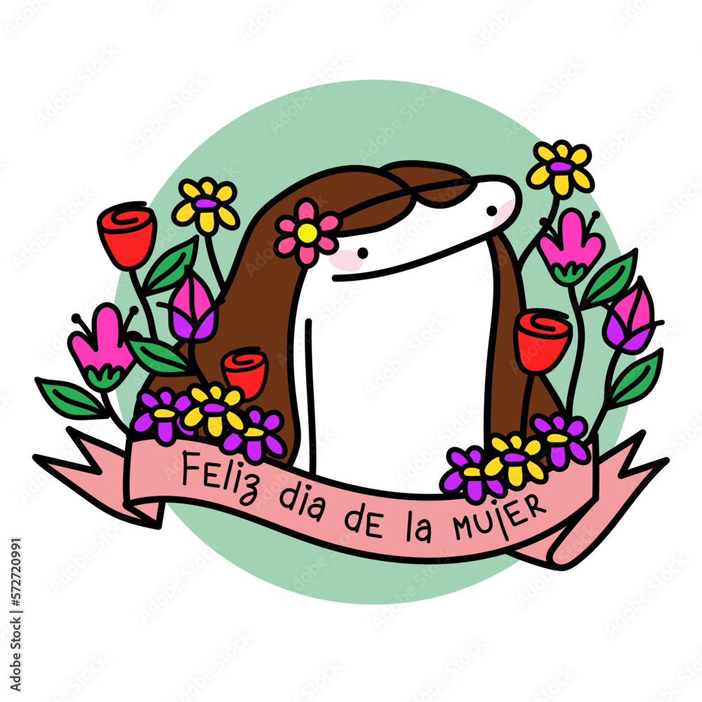 ilustración del meme flork, sobre la celebración del día de la mujer ...