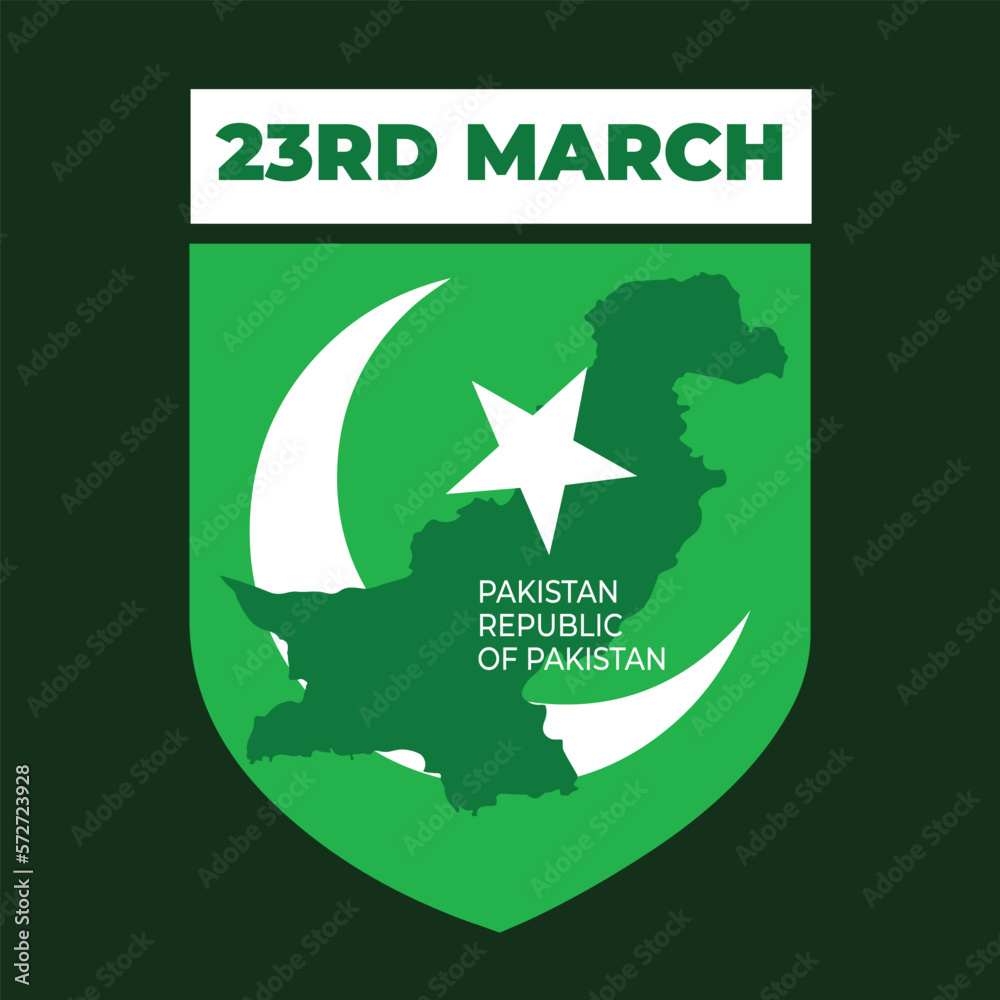 23rd March Pakistan Day Design Motivational Quote Concept vector ...