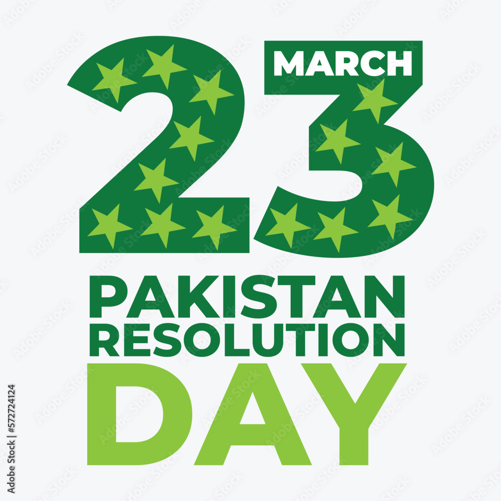 23rd March Pakistan Day Design Motivational Quote Concept vector ...