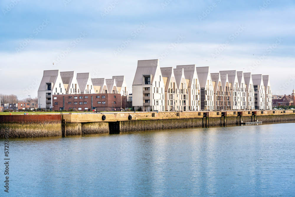 Foto de Ecoquartier du Grand large à l'entrée du port de Dunkerque en ...
