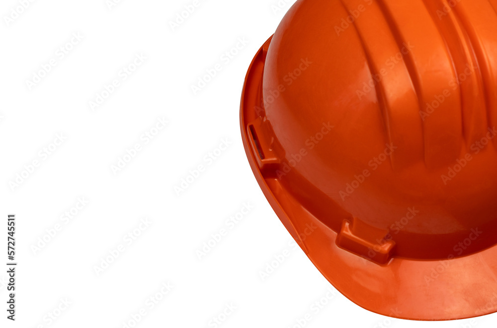 orange safety helmet seen from above, png, transparent background Stock ...