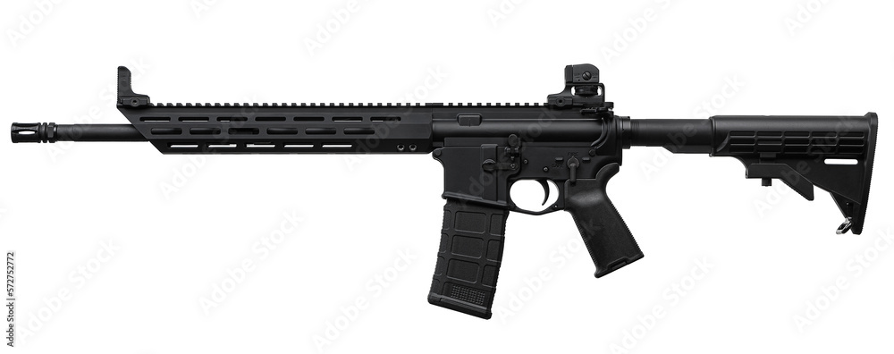 Modern automatic rifle isolated on white. Weapons for police, special ...