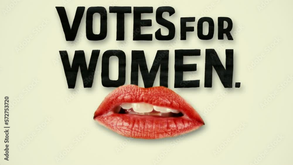 Mouth Speech Votes For Women Female Lips Feminism Concept Motion ...