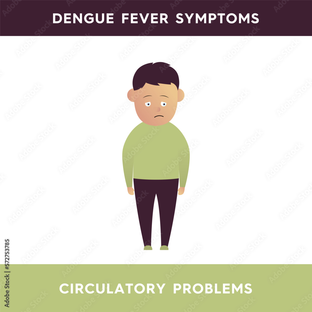 Vector illustration of a sad man who stands with his hands down. A ...