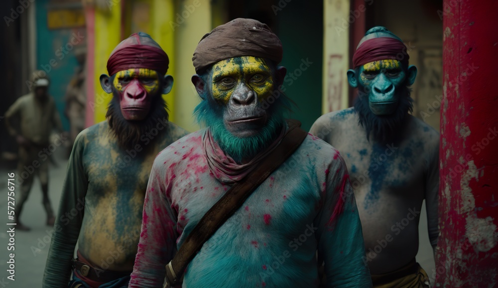 Painted Monkey Gang comes to Holi Fest and makes radau with colour to ...