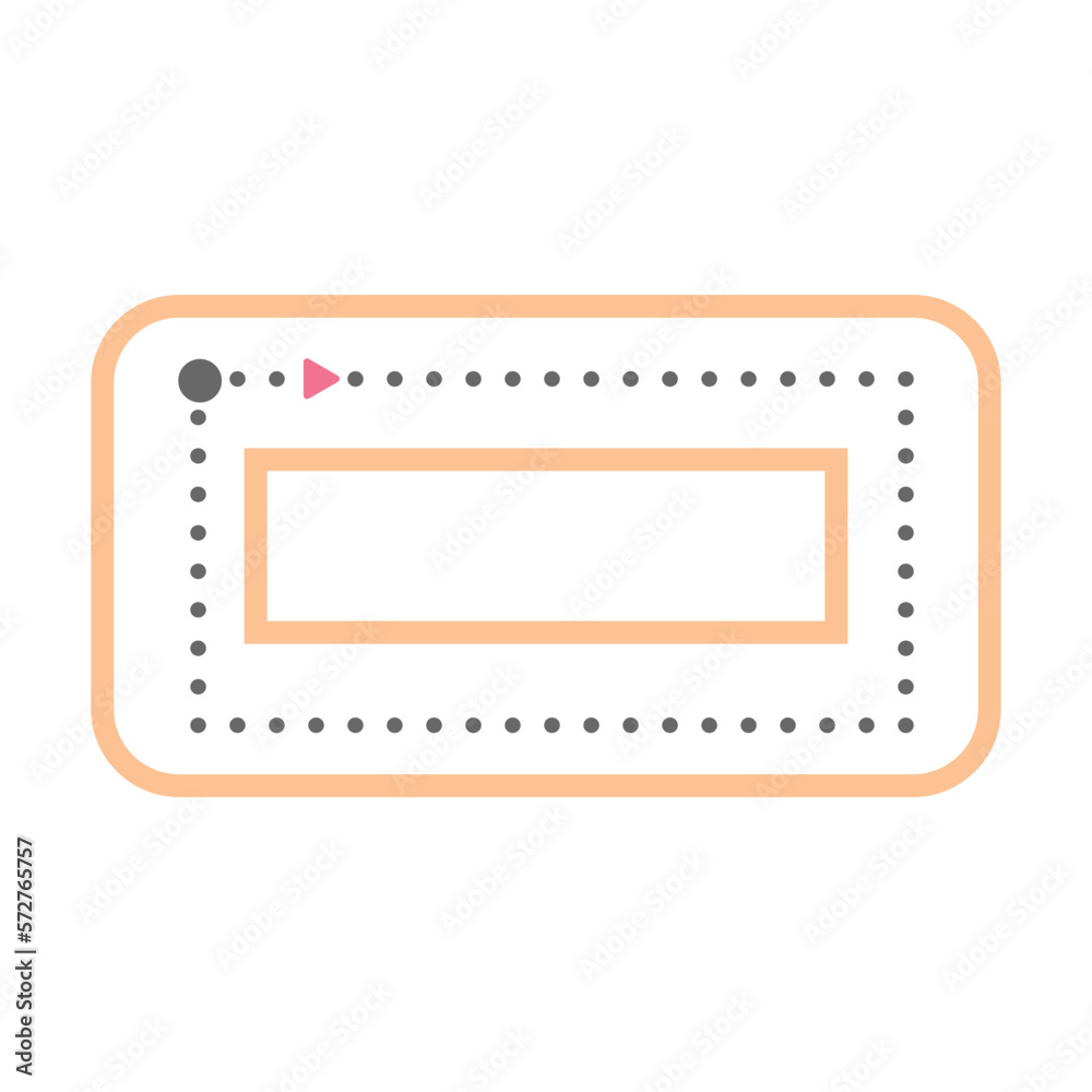 Dotted rectangle shape for tracing lines for preschool and kindergarten ...