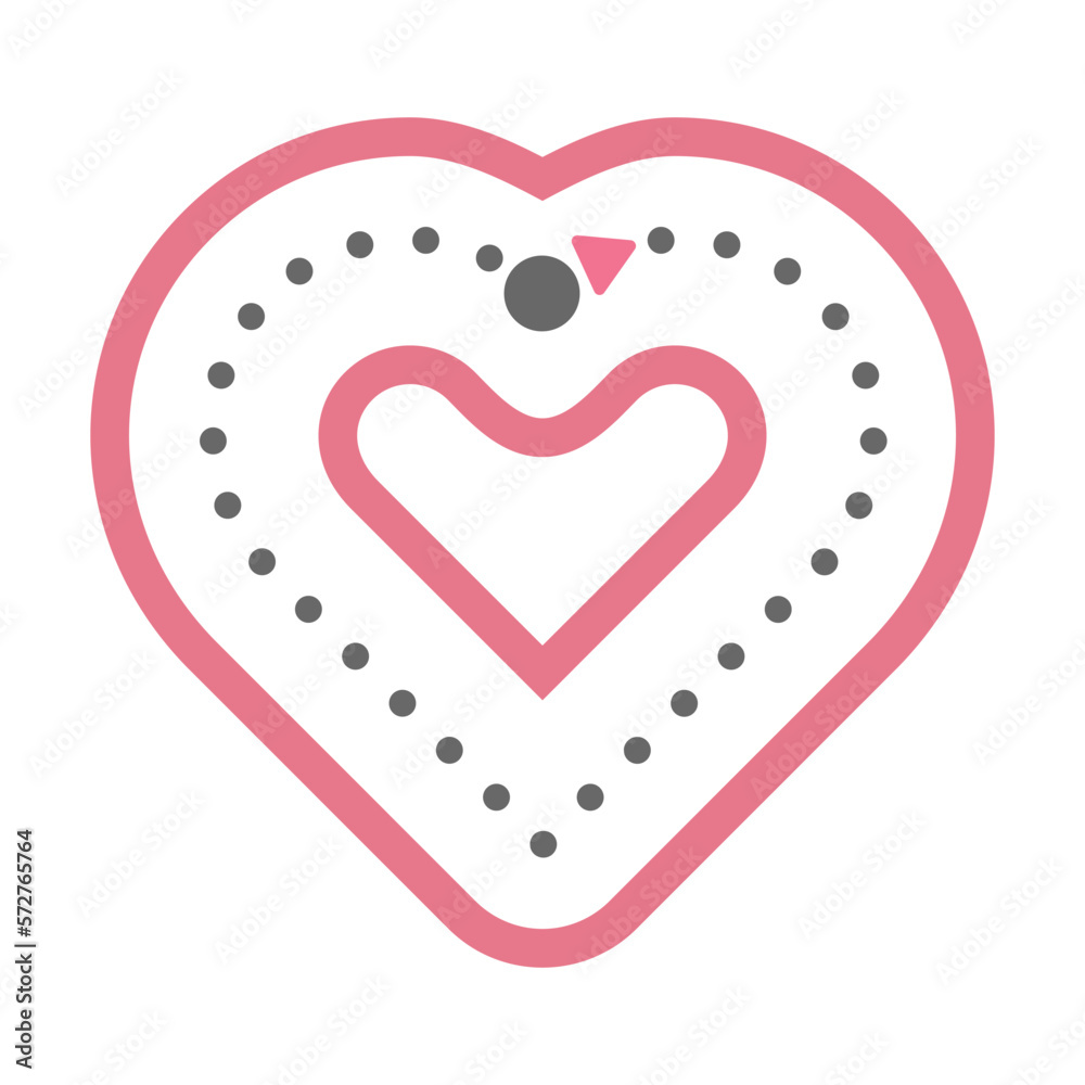 Dotted heart shape for tracing lines for preschool and kindergarten ...