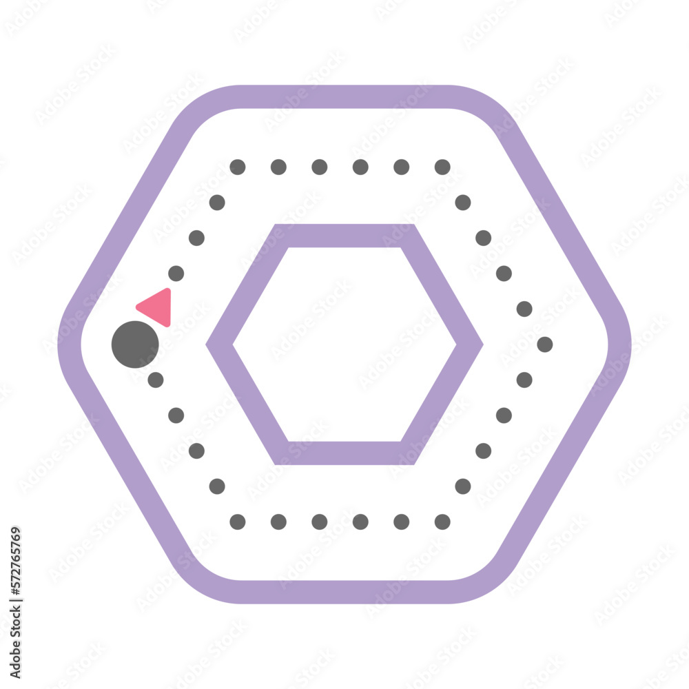 Dotted hexagon shape for tracing lines for preschool and kindergarten ...