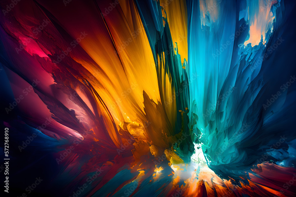 stunning abstract image of swirling colors and shapes, capturing the ...