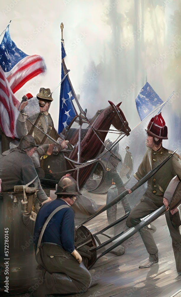 American Civil War - Created with Generative AI Technology Stock ...