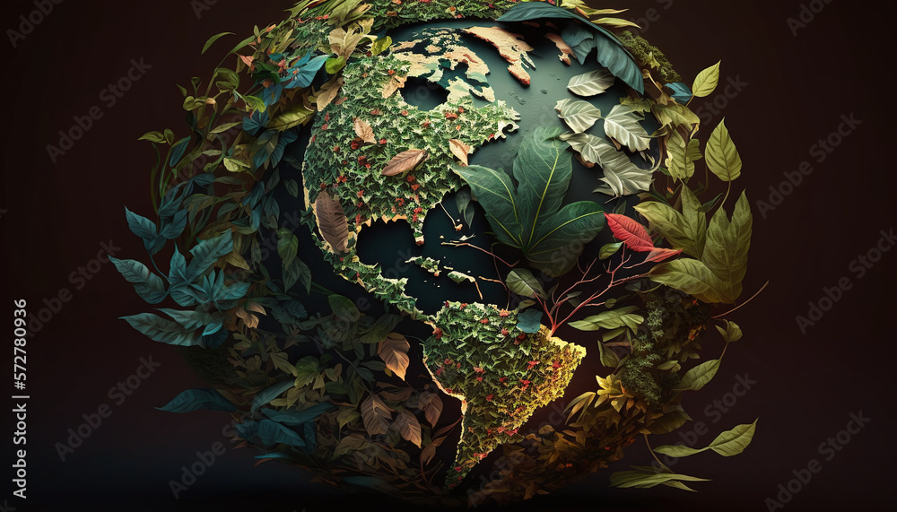 conceptual image planet earth and the may environment. highlighting the ...