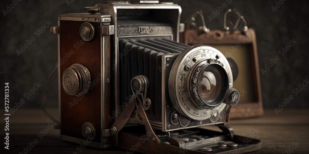 oldfashioned camera symbolizing the blending of the old and new in a ...
