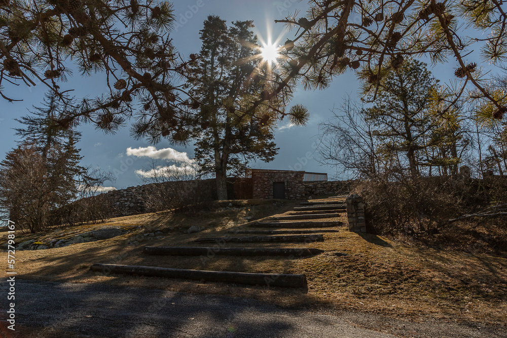 Stairway that once lead to the now demolished Kuser Mansion at High ...