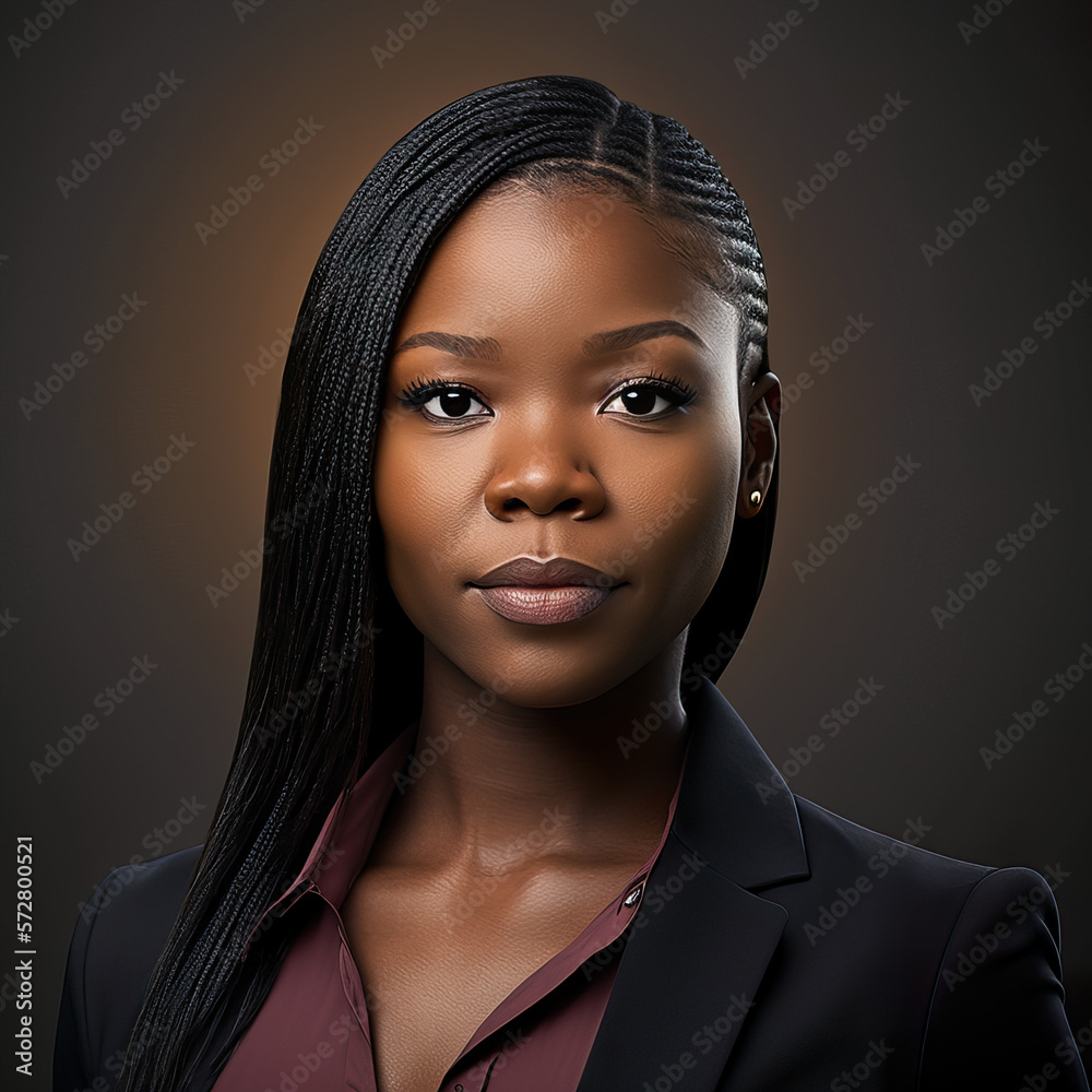 Bold And Beautiful Professional Portrait Of A Black Woman Ai