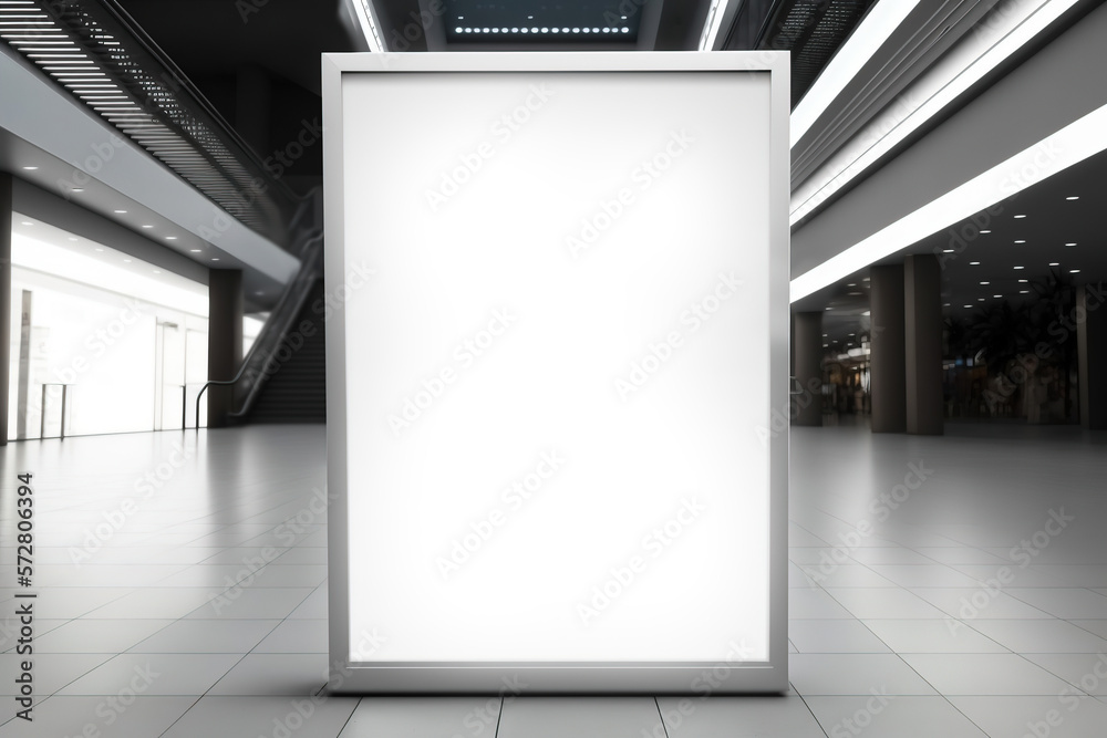 public shopping center mall or business center advertisement board ...