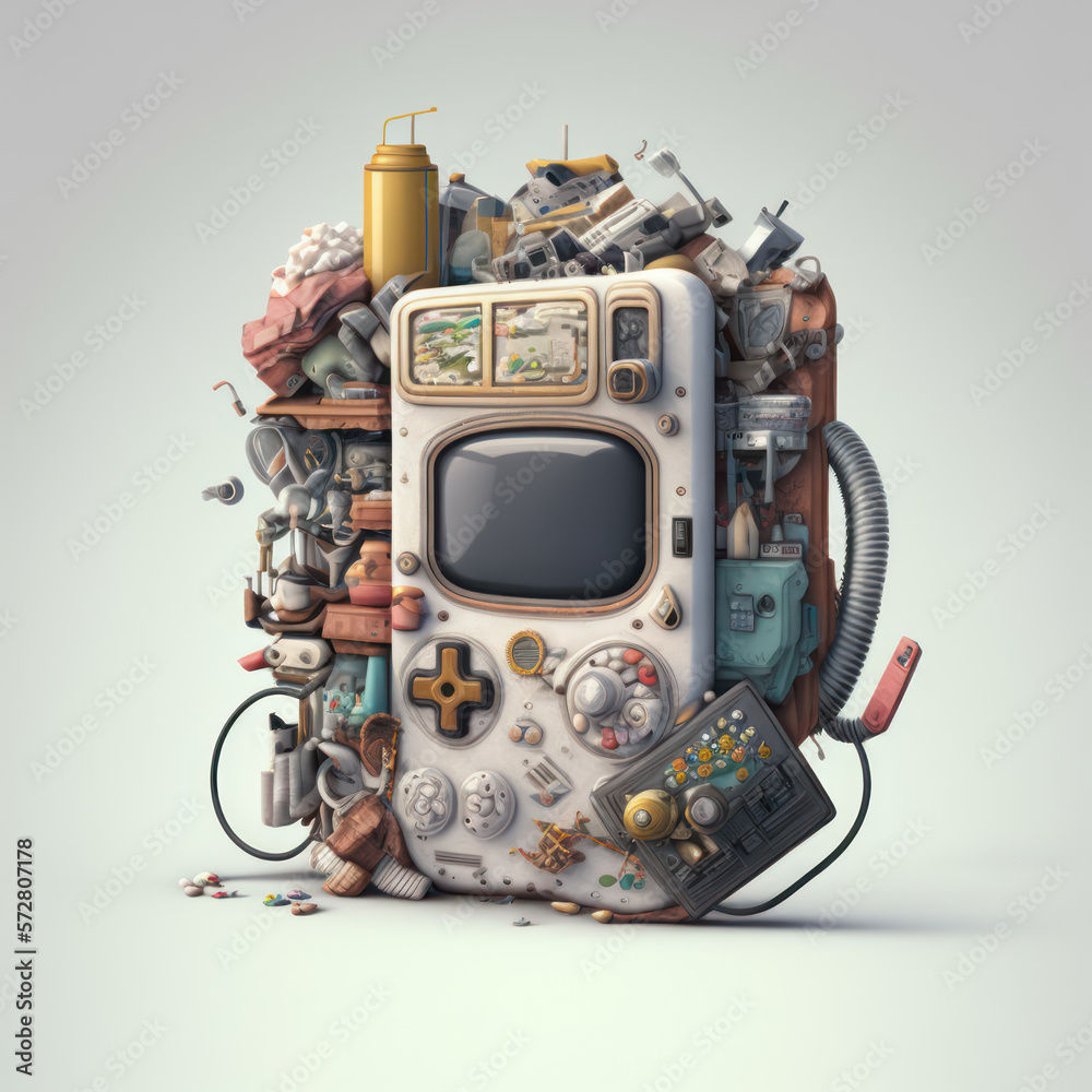 Concept of new futuristic wireless video game controller and devices ...