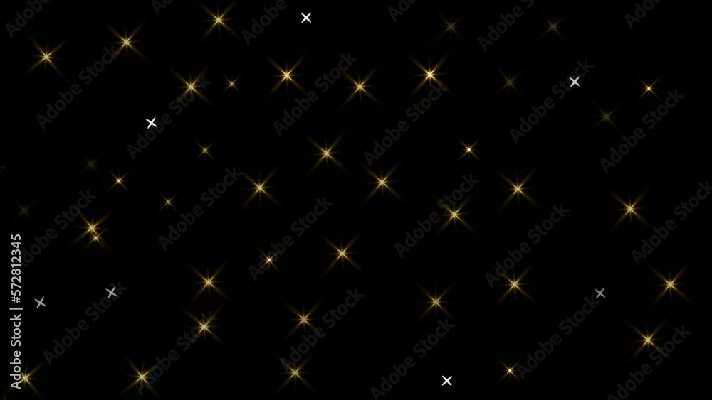 beautiful star particle Loop animation transparent background with an ...