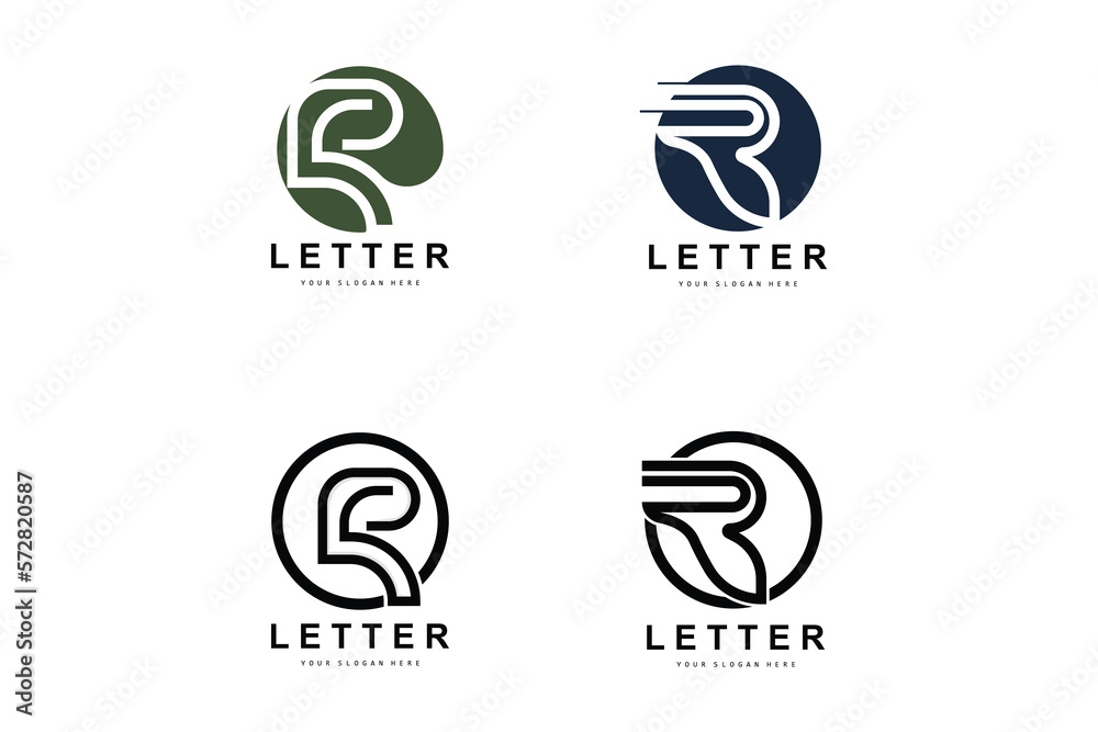 R Letter Logo, Vector Alphabet Symbol, Design For Brand Logos With ...