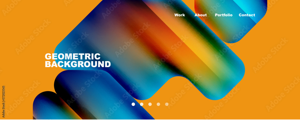 Geometric fluid shapes with liquid colors abstract background. Vector ...