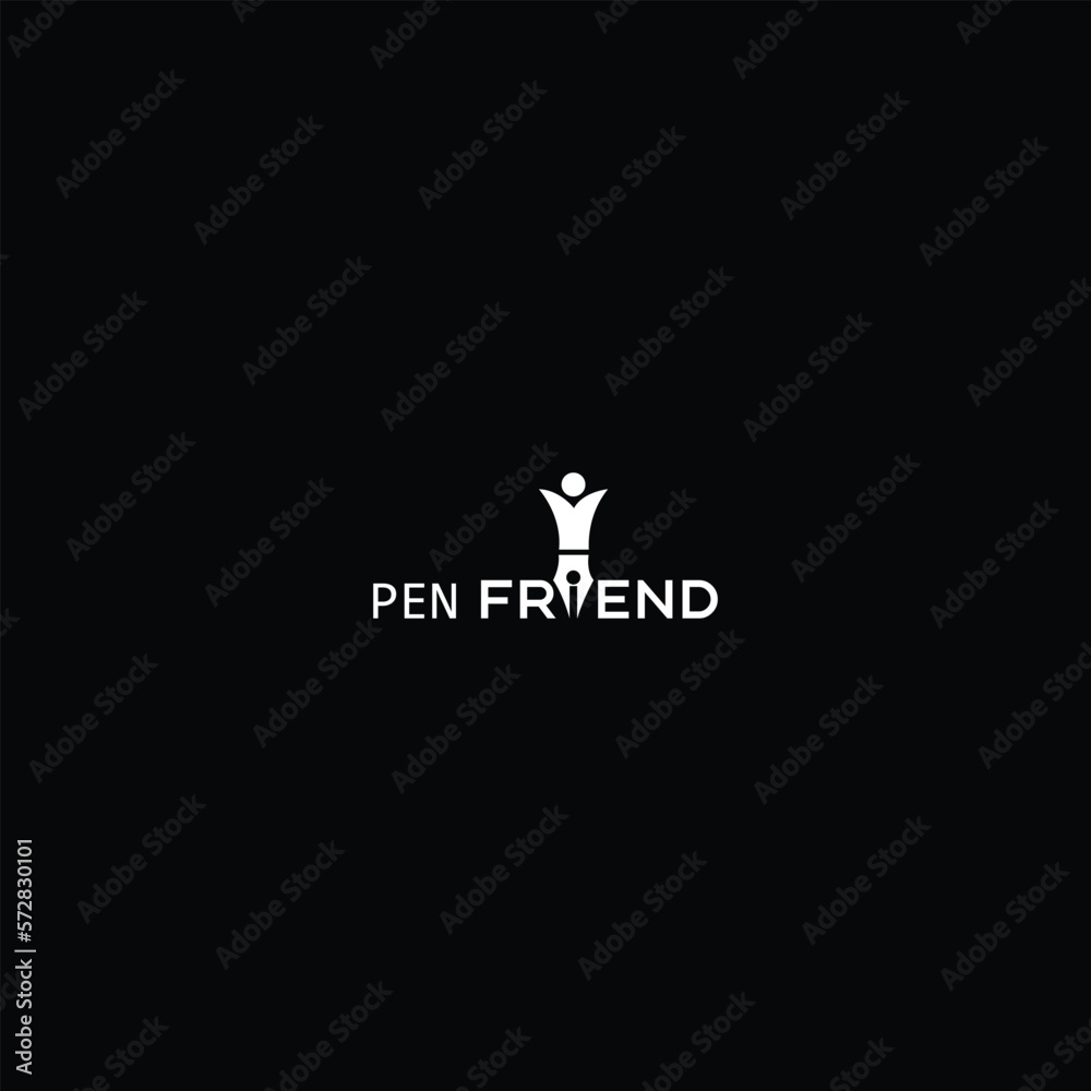 Pen Friend logo design template and new idea concept Stock Vector ...