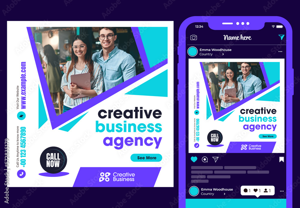 Creative Business Social Media Post Design Template Stock Template ...