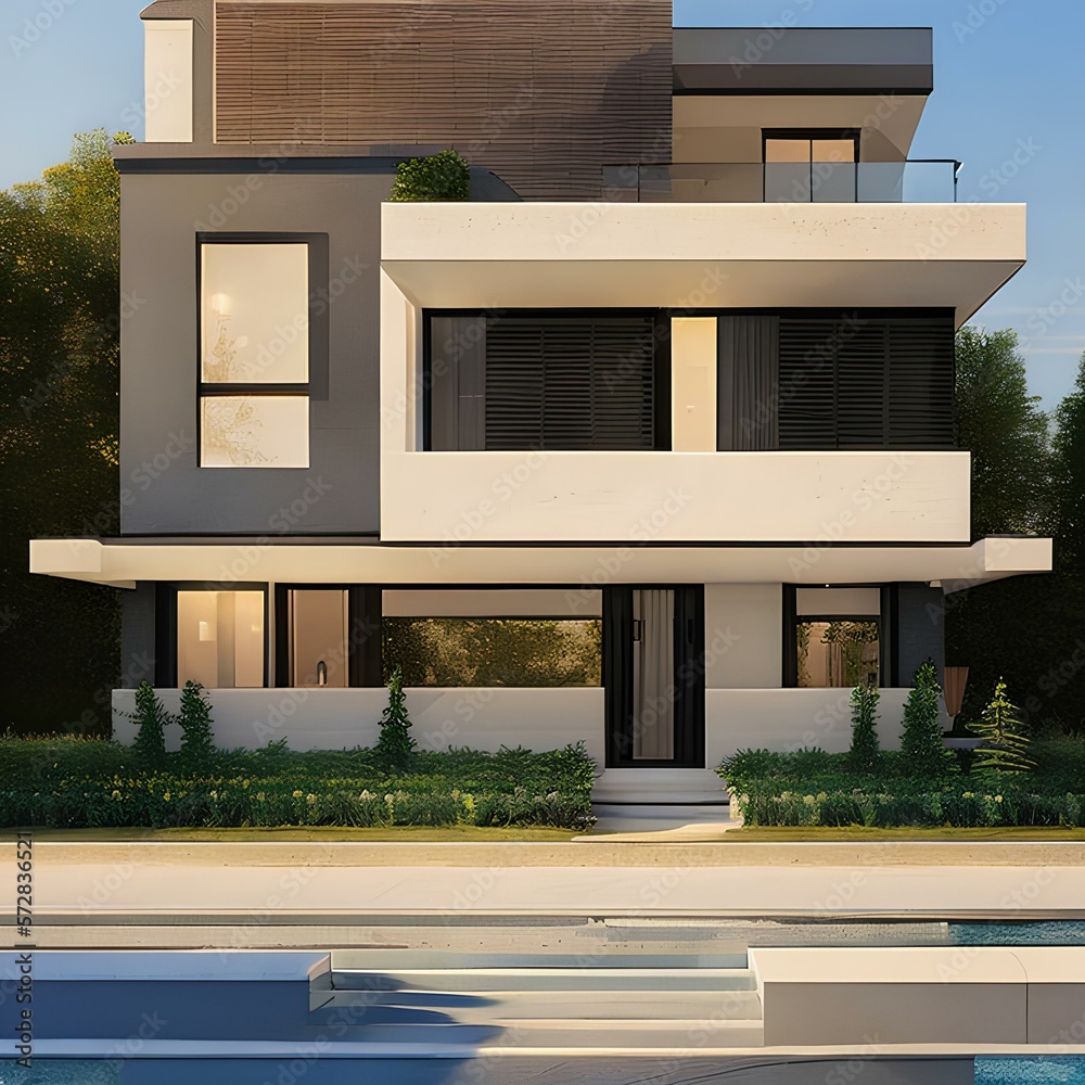 17 A modern house with a simple design and a calming presence 1 ...