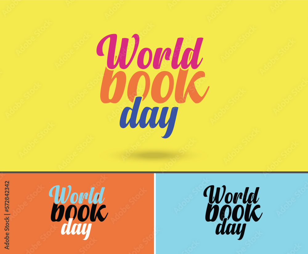 World Book Day. mnemonic design lettering Stock Vector | Adobe Stock
