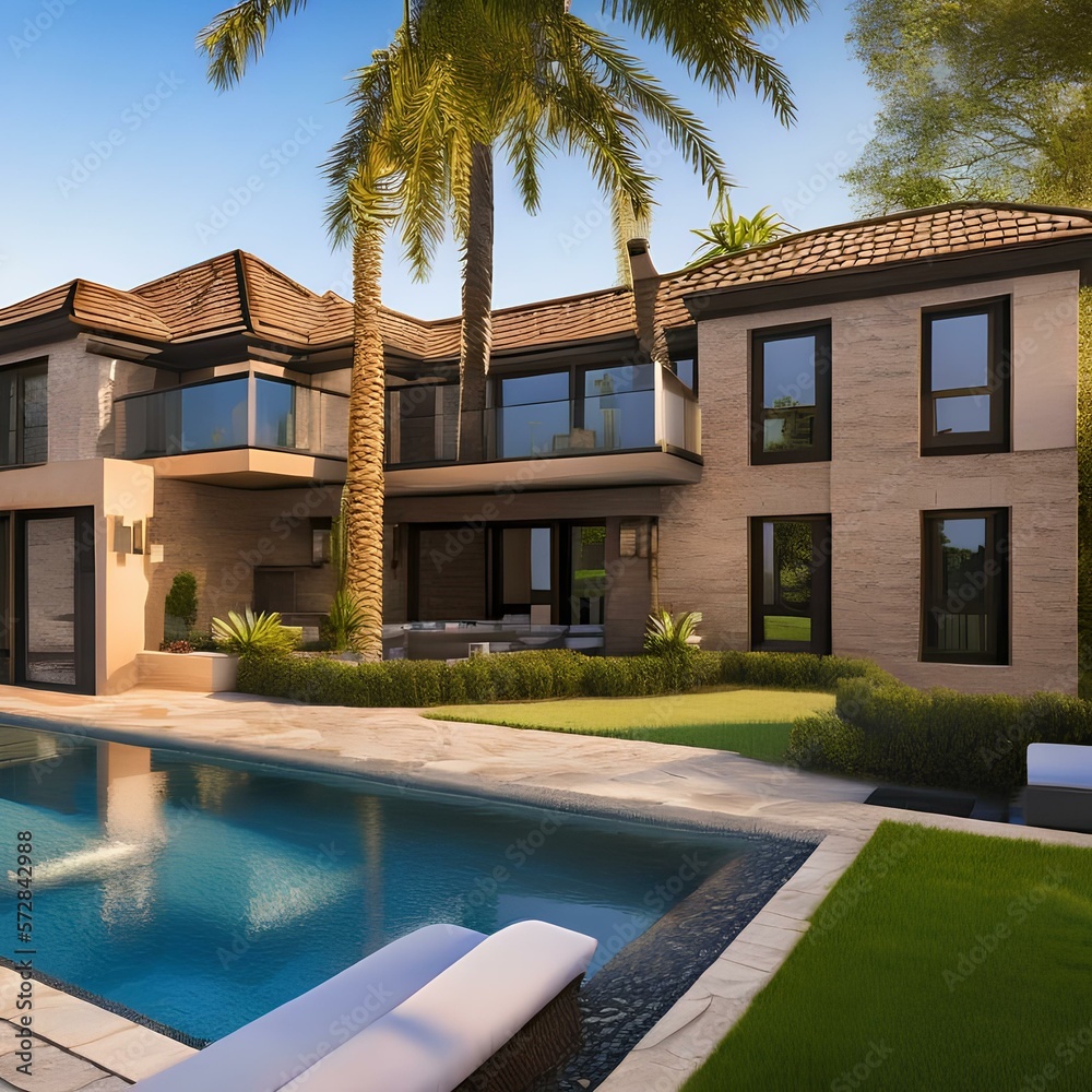 This home is the epitome of luxury, with a pool, hot tub, and outdoor ...