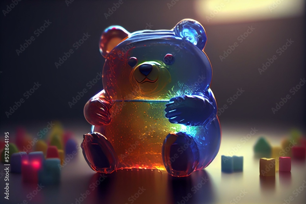 jelly bear candy, high definition, - Photorealistic, Closeup, High ...