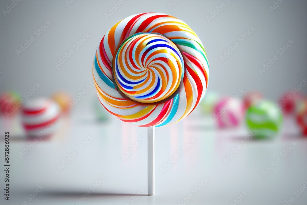 lollipop, high definition, white background - Photorealistic, Closeup ...
