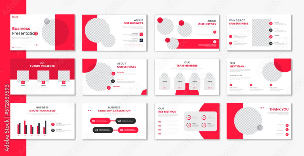 Corporate template presentation design and page layout design, business ...