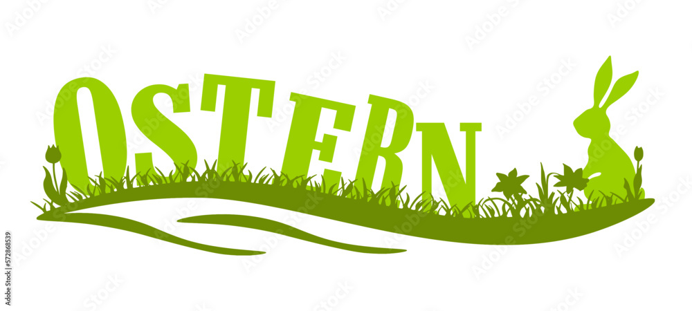 Frohe Ostern Ferien Hintergrund Banner Vektor Illustration - Grüne ...