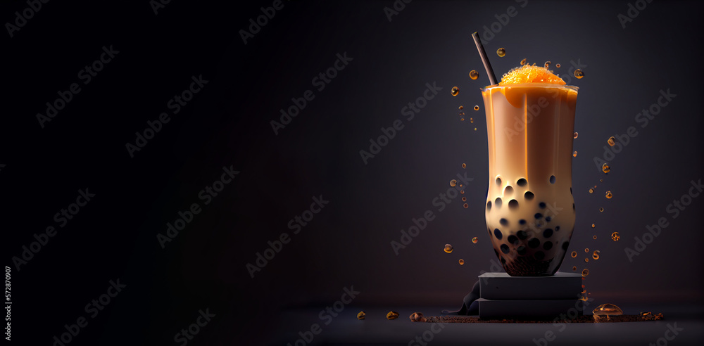 bubble tea realistic 3D, product showcase for food photography ...