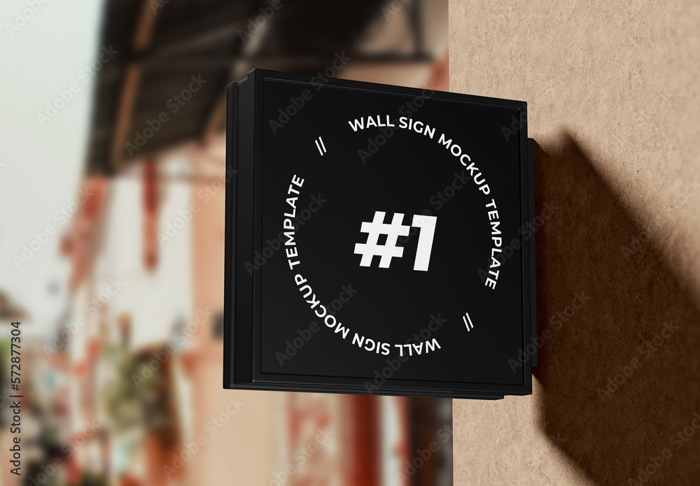 Storefront Logo Sign Mockup Stock Template | Adobe Stock