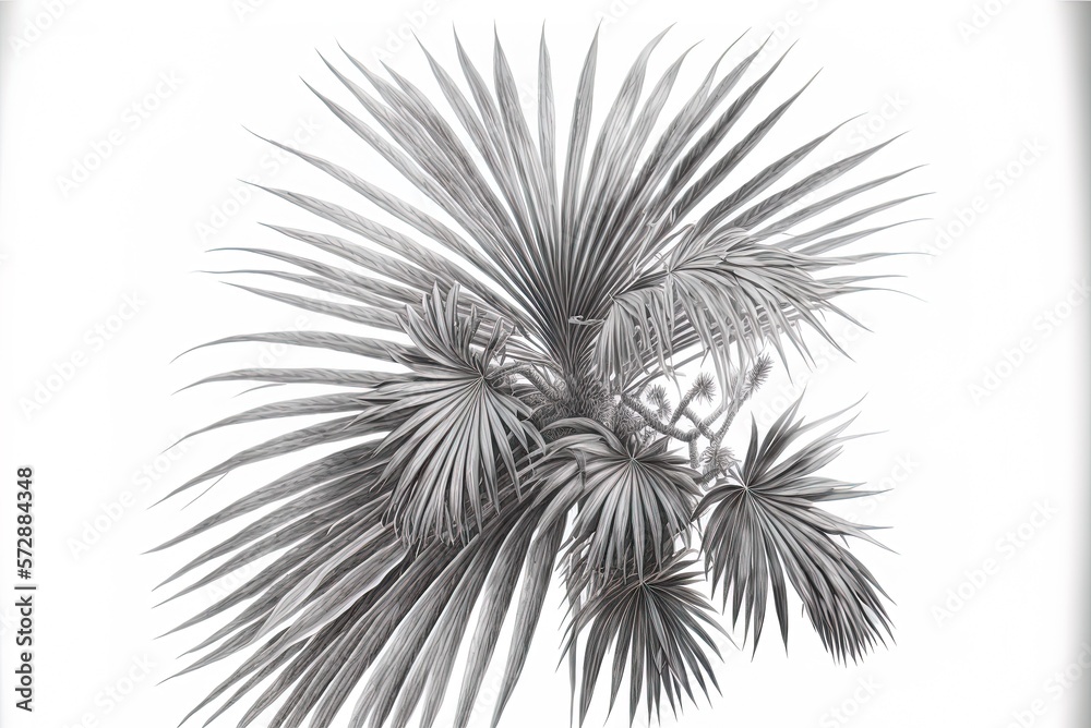 The Saw Palmetto Phytosterols (serenoa repens). Botanical drawing in ...
