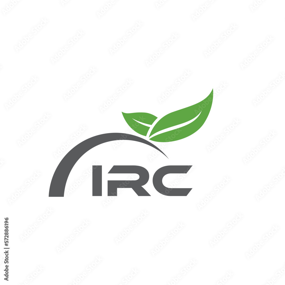 IRC letter nature logo design on white background. IRC creative ...