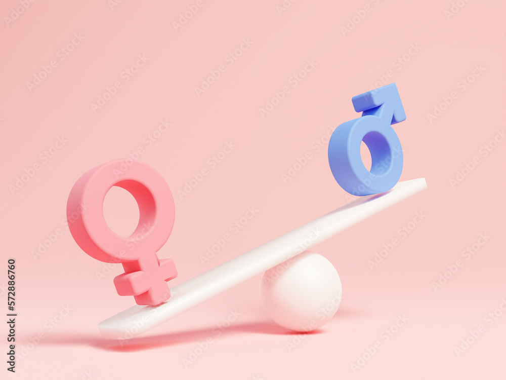 3d Feminism Sex Inequality Gender Inequality Sexism Depicts A Man And